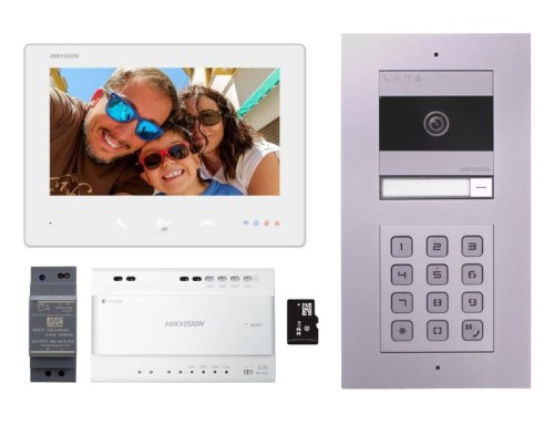 Hikvision 2-wire HD dwużyłowy DS-KIS704EY-ACF2 zestaw wideodomofonowy z ...